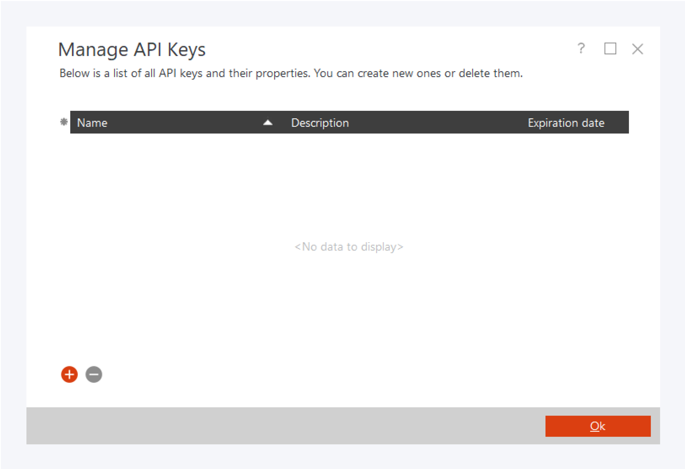 Manage API Keys